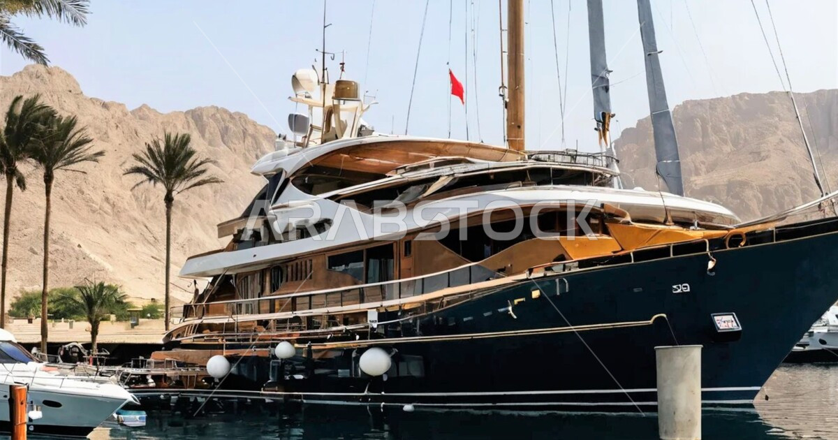 The waterfront on the coast of the Gulf of Oman, famous tourist and ...