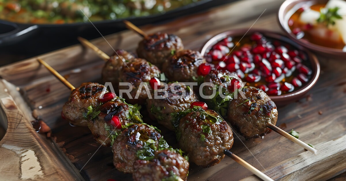 Delicious healthy foods and foods, hot lamb, delicious lamb, a picture ...