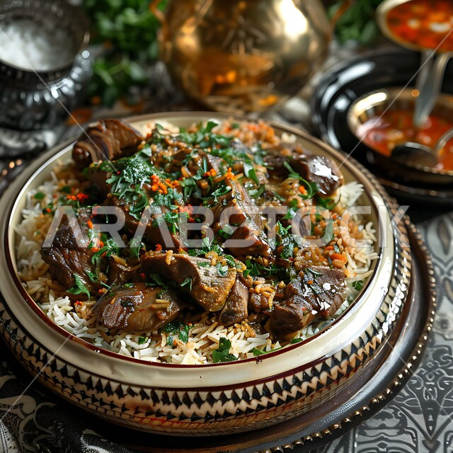 Delicious food recipes, popular traditional Arab feasts and dishes, a ...