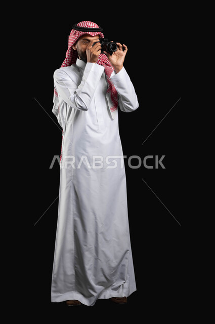 Focusing and preparing to take beautiful pictures, a portrait of a ...