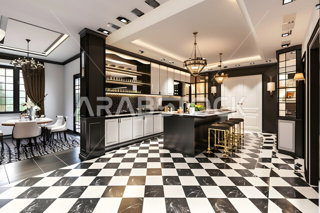 Modern decorations for luxury Arabic kitchens in Saudi Arabia, interior ...