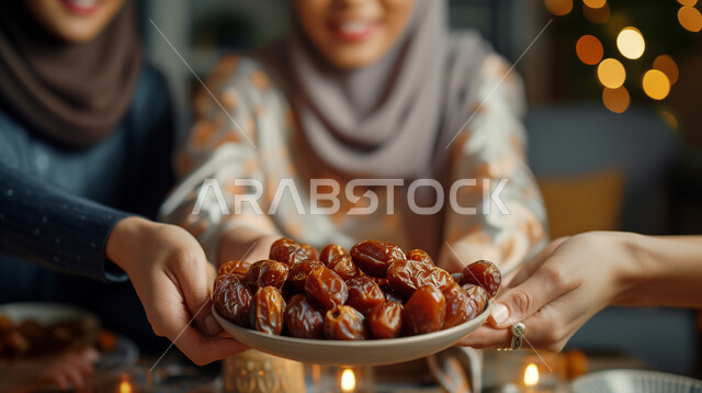 Islamic matters and Ramadan spirituality, a close-up photo of an Arab ...