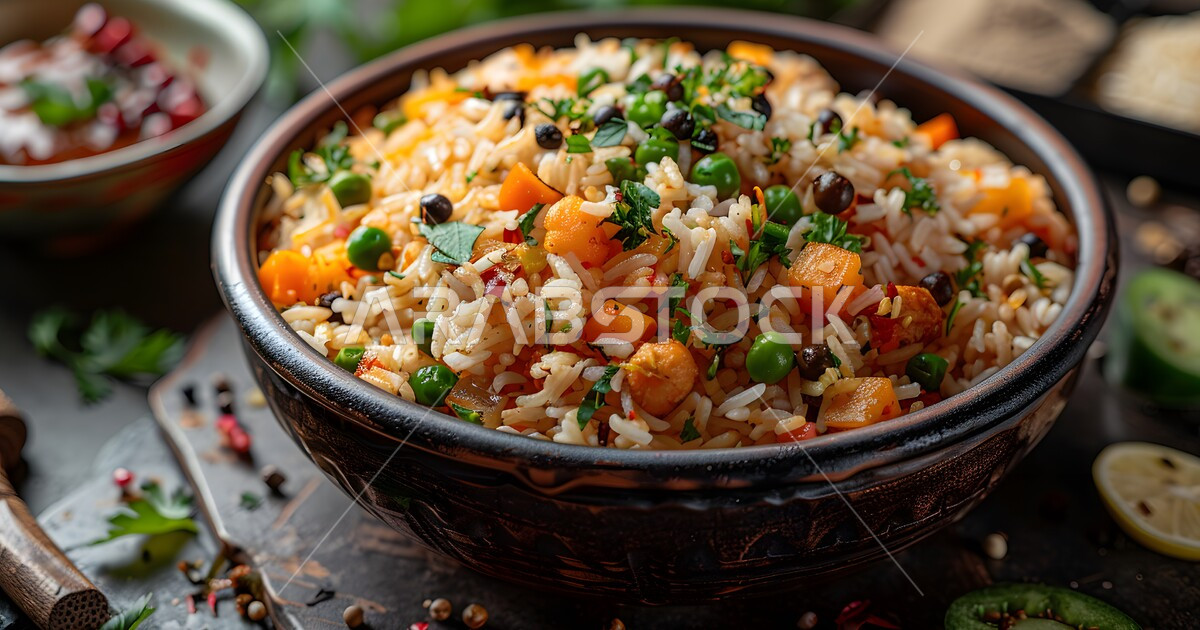 Traditional Arabic food and dishes, a close-up of a plate of cooked ...