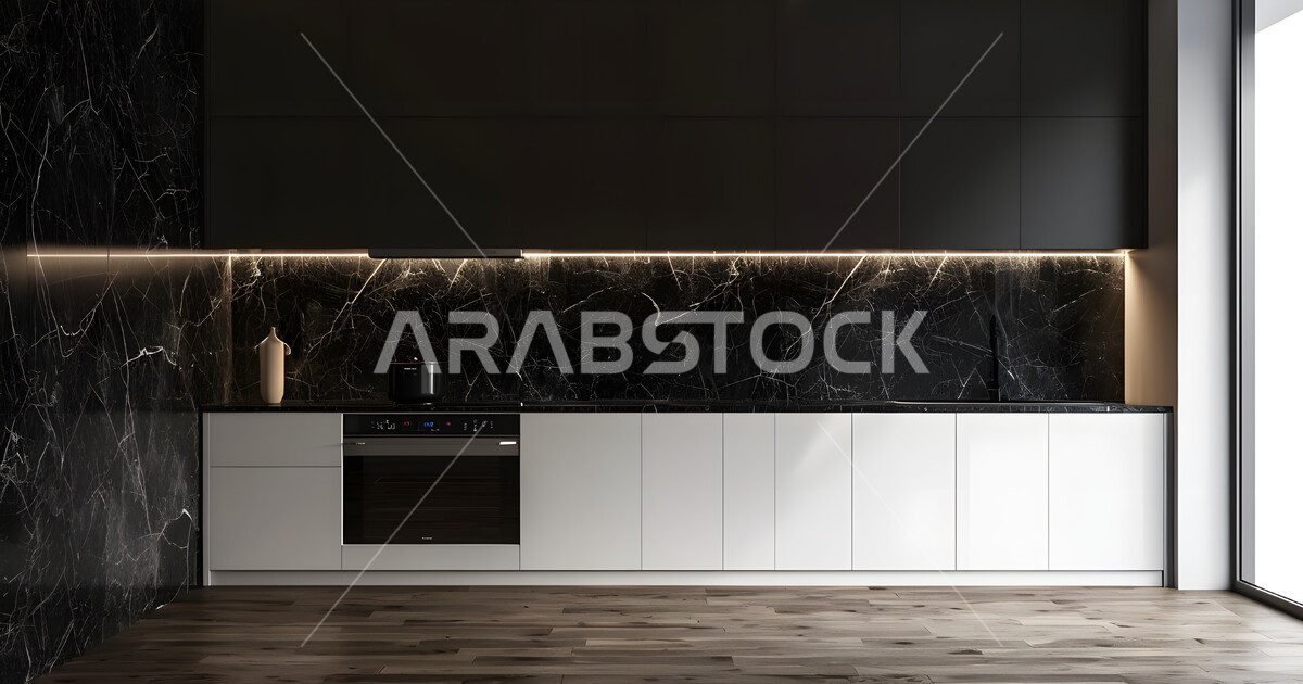 شقق سكنية بتصاميم عصرية بسيطة ، التصميم الداخلي الأنيق لمطبخ باللون ...