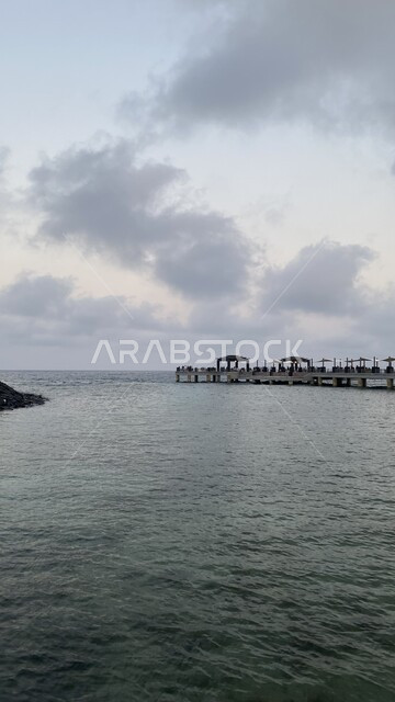 Landscapes of the Corniche on the Red Sea coast, the coastal area in ...