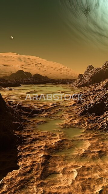 Desert areas in Saudi Arabia, dry and harsh desert climate, sand hills ...