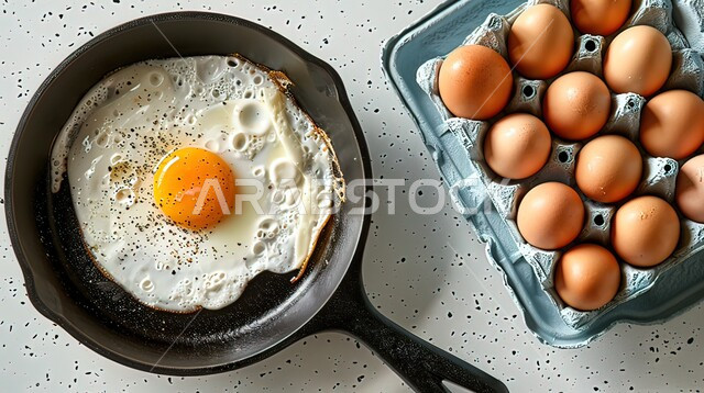 Saudi national local animal products, a carton of fresh eggs, healthy ...