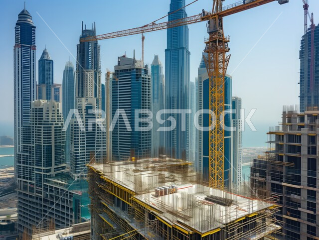 Construction of buildings and mega projects, the concept of improving ...
