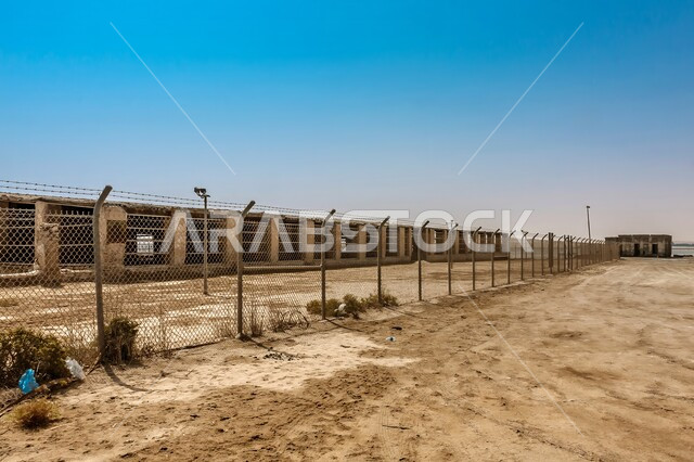 The ruins of the ancient archaeological port of Al-Uqair in Al-Ahsa ...