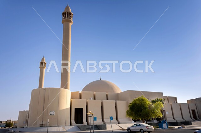 King Fahd Mosque in the city of Hofuf, sacred religious landmarks and ...
