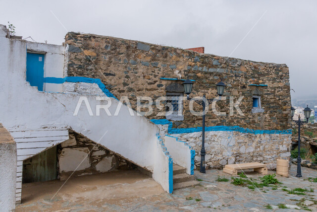 Stone houses and buildings in heritage villages, ancient architectural ...