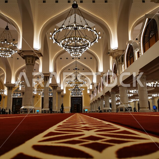 The inner sanctuary of the Imam Abdul Wahhab Mosque in the Dafna area ...