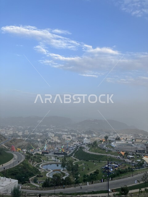 Houses and residential houses in mountainous areas, green nature in the ...