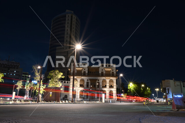 Lights and road lighting, streets and roads of the Al-Balad ...