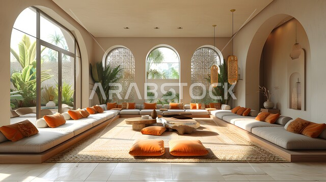 A glass facade overlooking trees and green plants, interior designs for ...