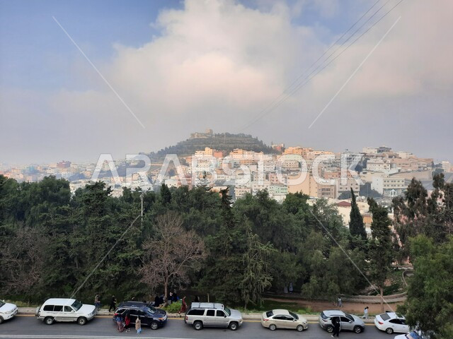The green nature in the city of Abha in the Asir region, the famous ...