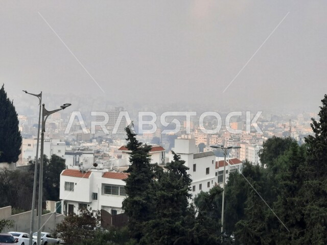 The green nature in the city of Abha in the Asir region, the famous ...