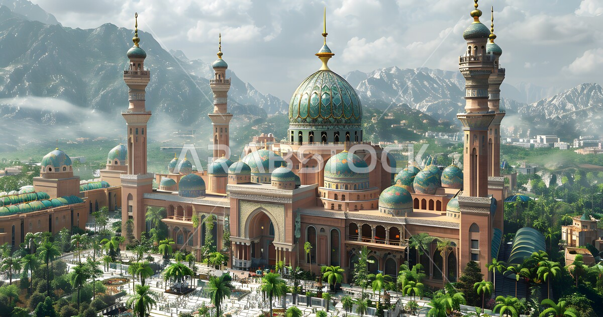The architectural engineering art of mosques in the Islamic style, an ...
