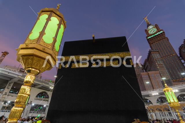 The Qibla of Islam and Muslims, a close-up of the Holy House of God in ...
