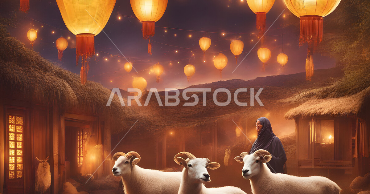 Raising livestock and mammals, sacrifice and offering for Eid al-Adha ...