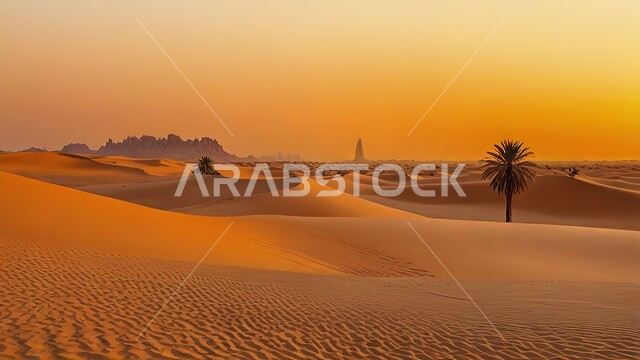 Sand formations and formations in the Sahara Desert in the Mazrouka ...