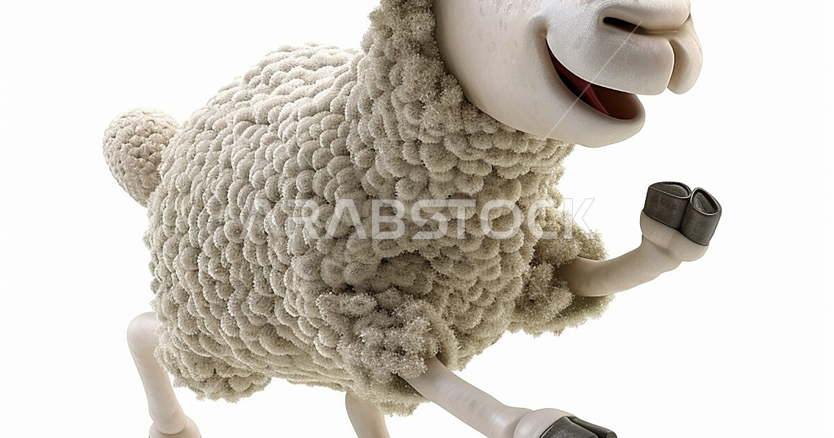 Islamic holiday offerings, Eid al-Adha sacrifices, 3D cartoon ...