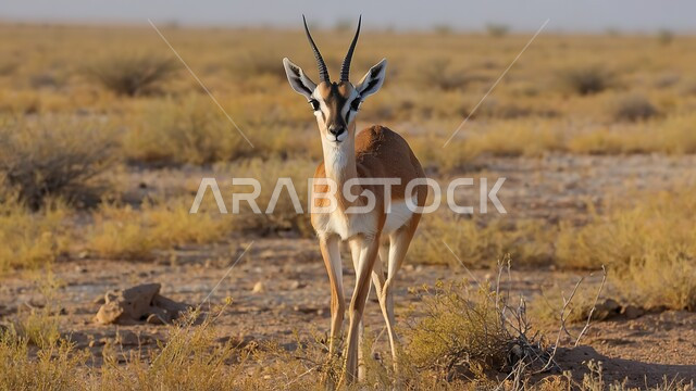 The Arabian Oryx in one of the nature reserves in the Kingdom of Saudi ...