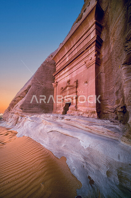 Al-Farid Palace Gate in Mada'in Saleh in Al-Ula Governorate, rock ...