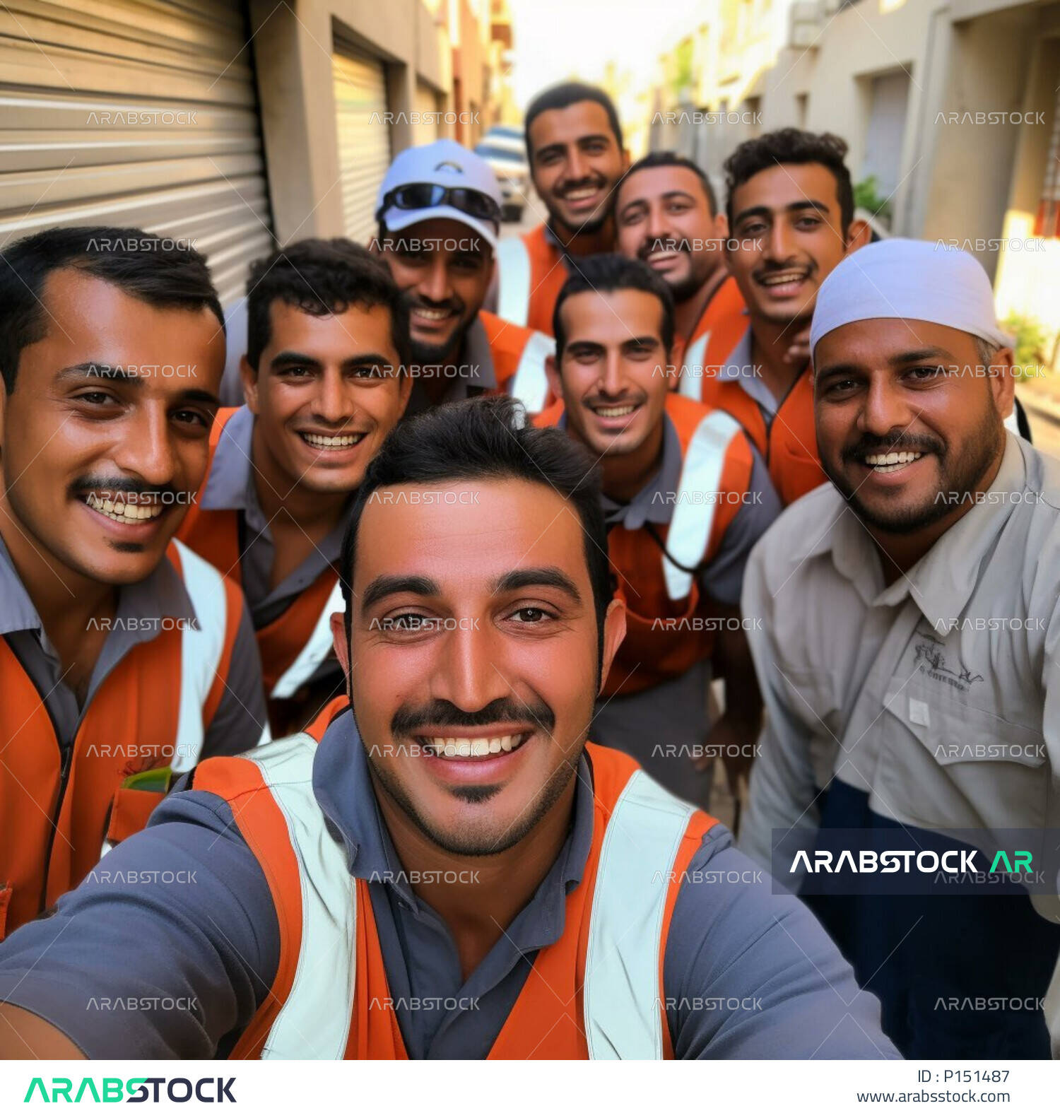 Working in the engineering sector, a group of Saudi Gulf Arab ...