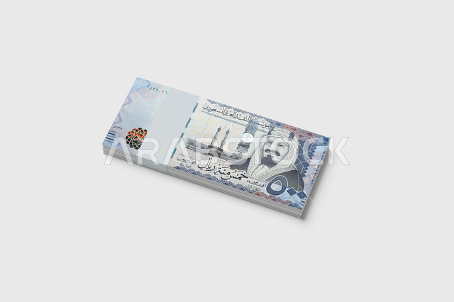 Saving and saving money, 500 Saudi riyal banknote, investment and ...