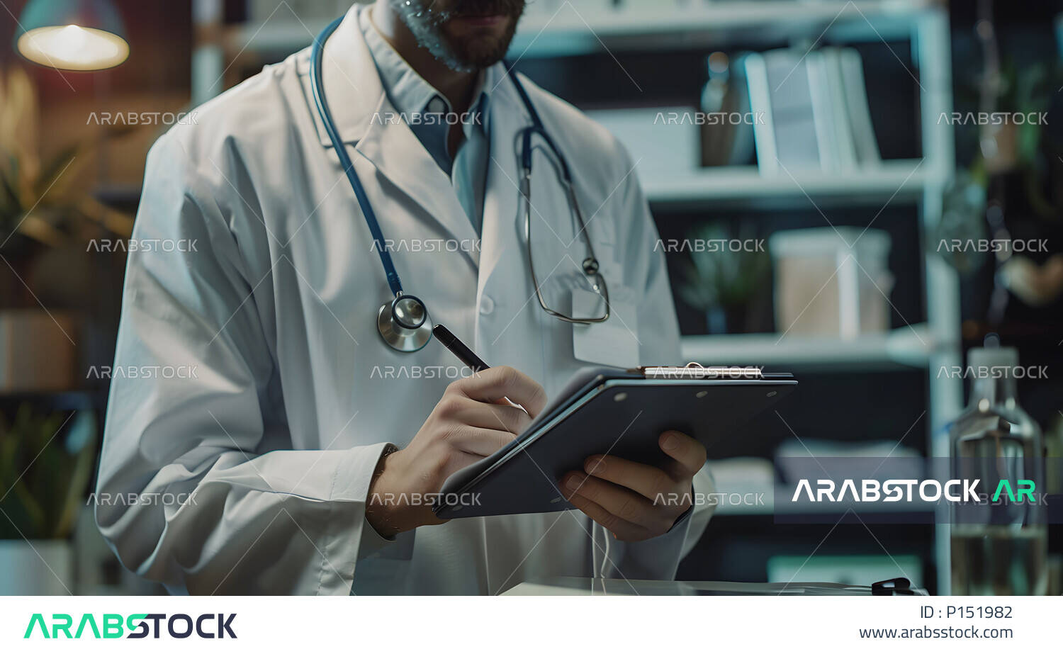 Recording and recording patient information and files, a close-up photo ...