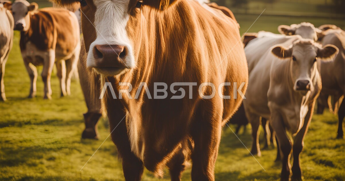 Wildlife in the Kingdom of Saudi Arabia, a close-up photo of a herd of ...