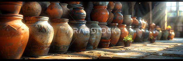 Clay pots and products, ancient folk crafts and crafts, buying ...