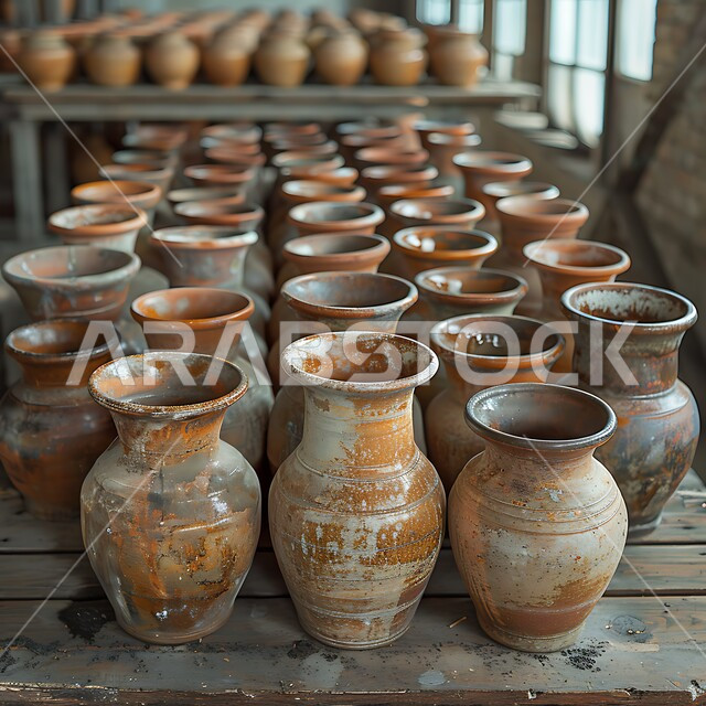 A store selling pottery utensils in a traditional popular market in the ...