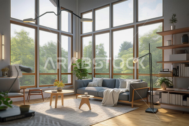 Living room with modern designs, luxury residential apartments ...