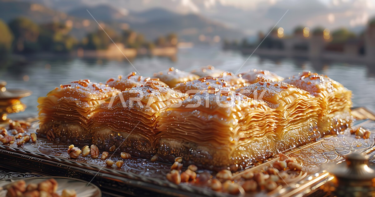 Delicious baklava pieces, warm hospitality in the Kingdom of Saudi ...