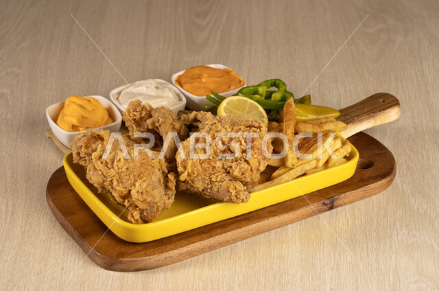 Food and restaurants in the Kingdom of Saudi Arabia, delicious broasted ...