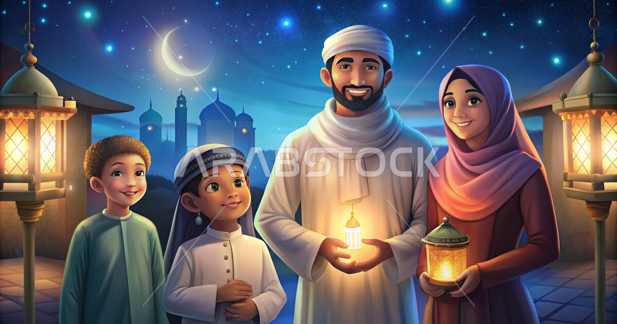 الاجتماعات العائلية السعيدة، الأجواء الرمضانية الروحانية، زينة وإضاء