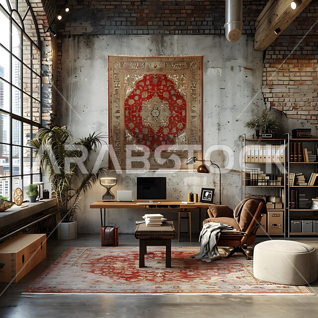 Modern modern office design in the Kingdom of Saudi Arabia, huge glass ...