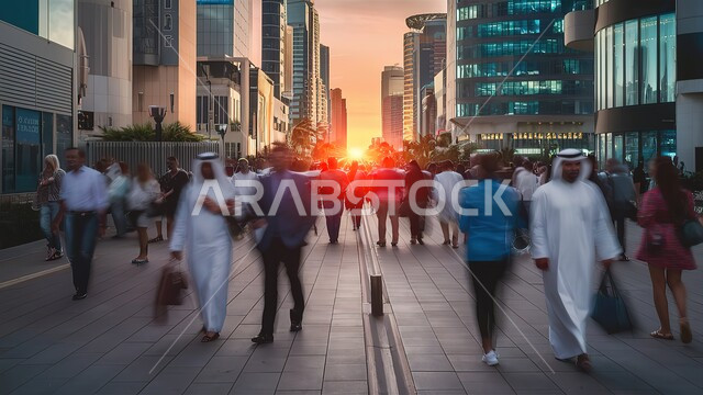 Population crowding in the streets of the Kingdom of Saudi Arabia ...