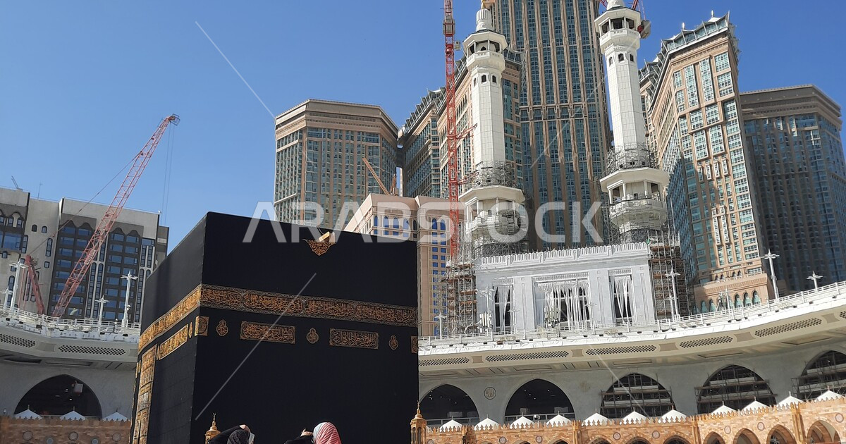 Muslim pilgrims circumambulate around the Holy Kaaba in Mecca, the ...