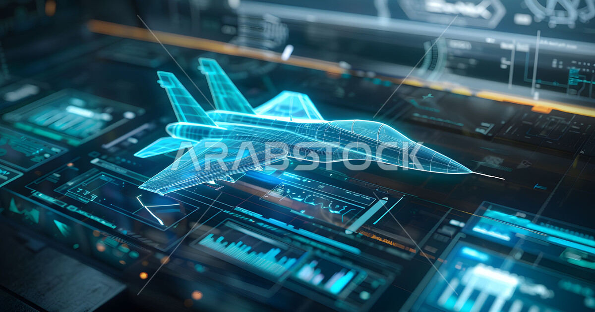A three-dimensional model of an aircraft using hologram technology ...