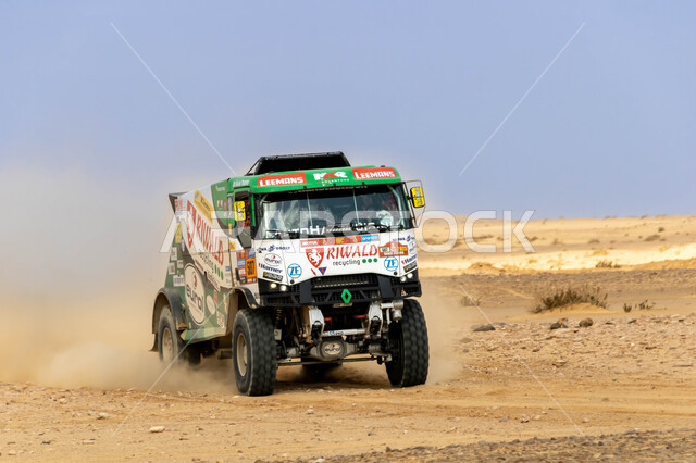 The Dakar Rally event in the Kingdom of Saudi Arabia, walking on sand ...