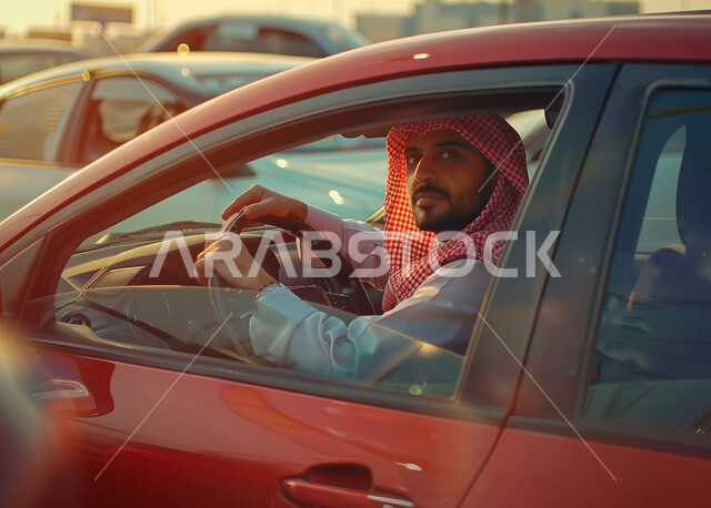 Difficult traffic and traffic congestion in Saudi Arabia, means of ...