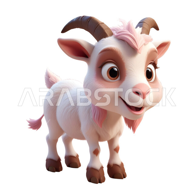 Raising animals and livestock in natural reserves, 3D cartoon diagrams ...
