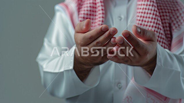 Diligence in worship and observance of obedience, close-up portrait of ...