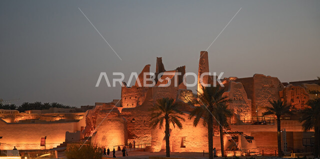 Interest in planting palm trees, the ancient walls of Diriyah in the ...
