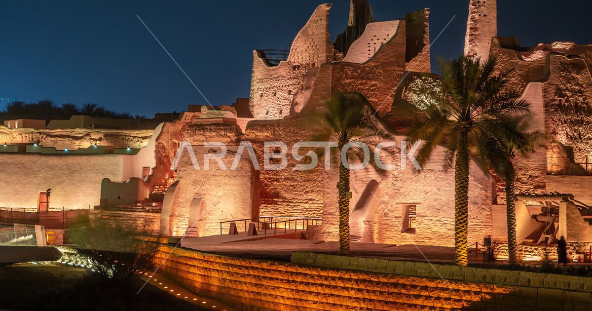 Interest in planting palm trees, the ancient walls of Diriyah in the ...