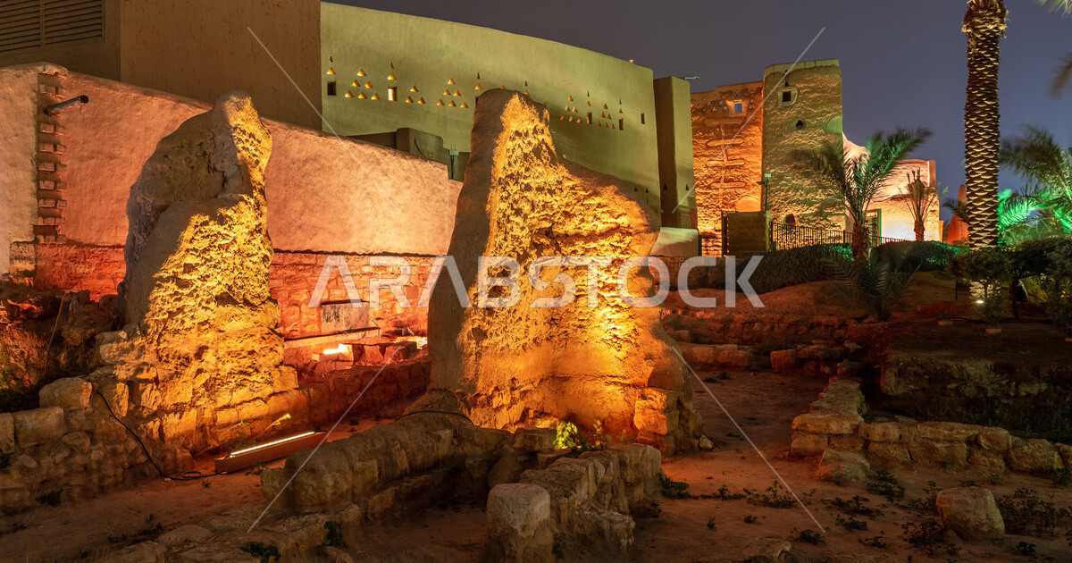 The ancient walls of Diriyah in the city of Riyadh in the Kingdom of ...