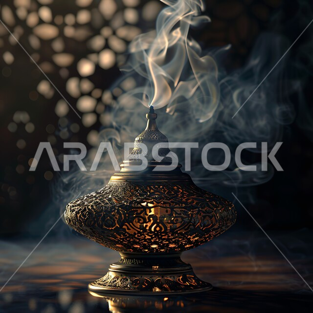 A Saudi national local product, a close-up of a traditional decorated ...